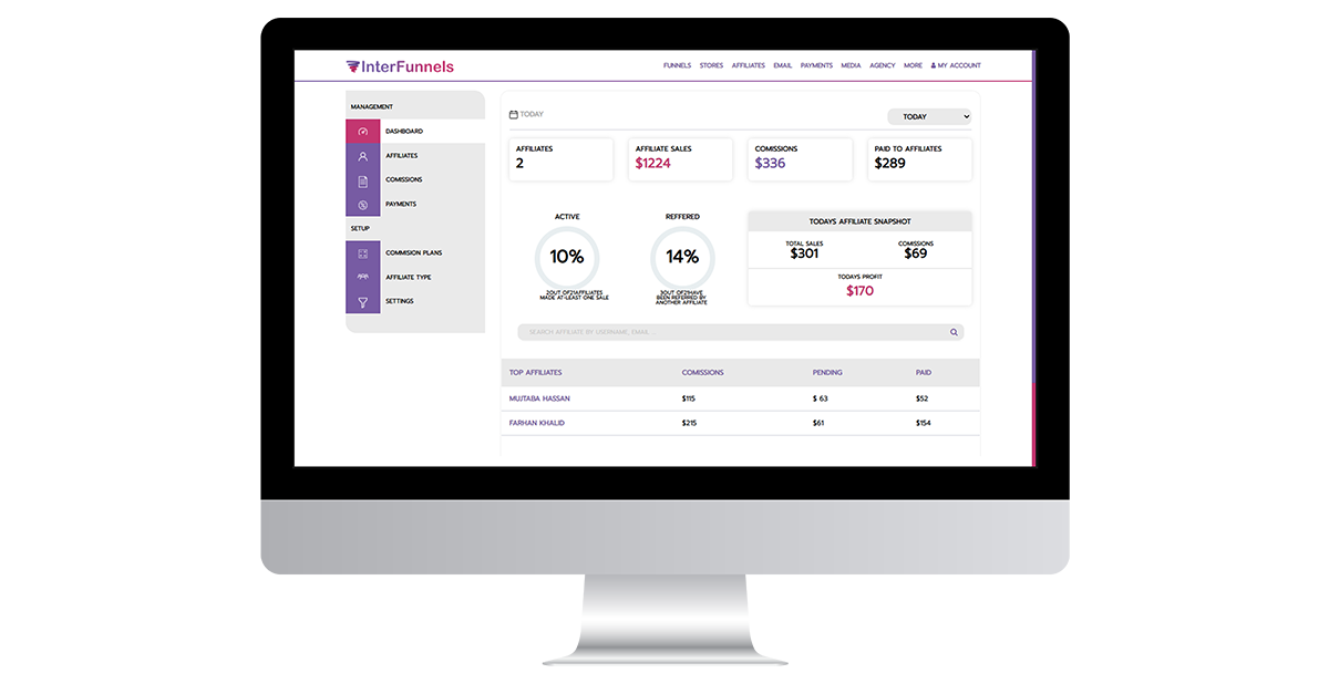 Affiliate Management Software for Sales Growth | InterFunnels
